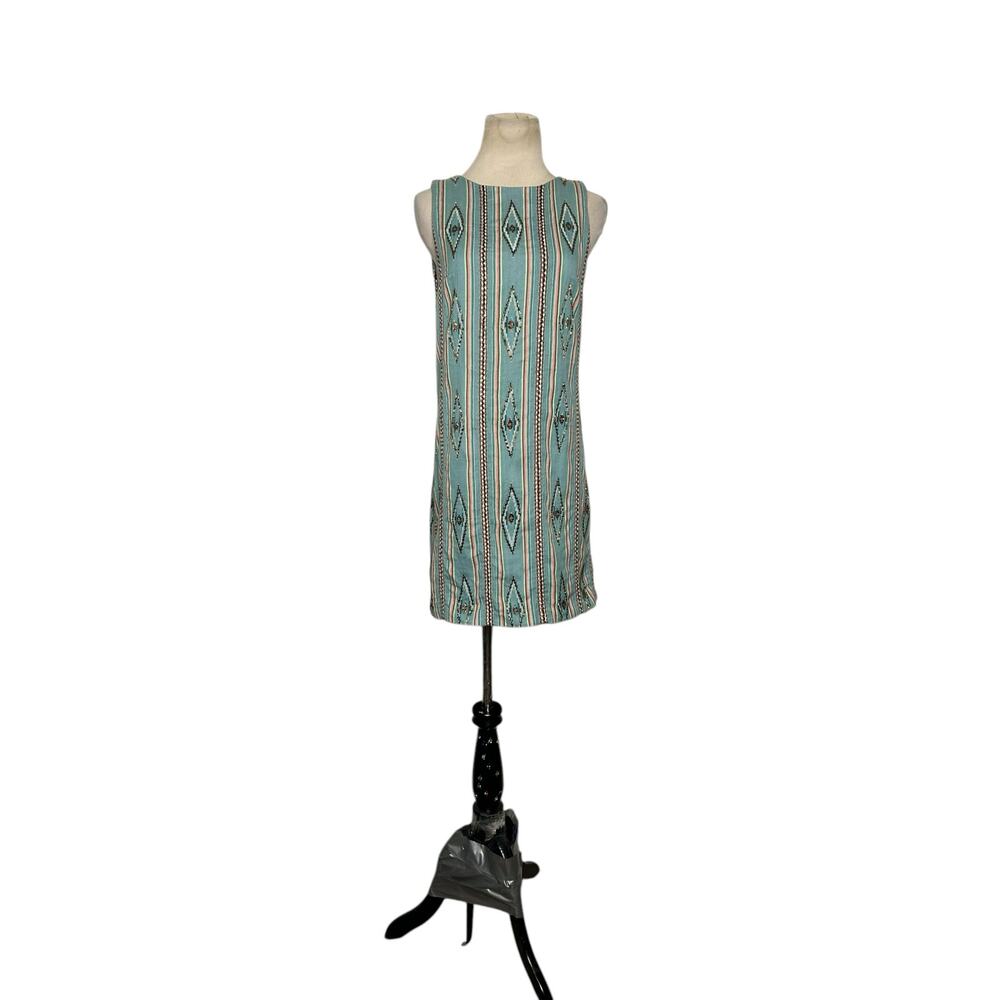 Alice + Olivia Clyde Green Tribal Print Embellished S… - Gem